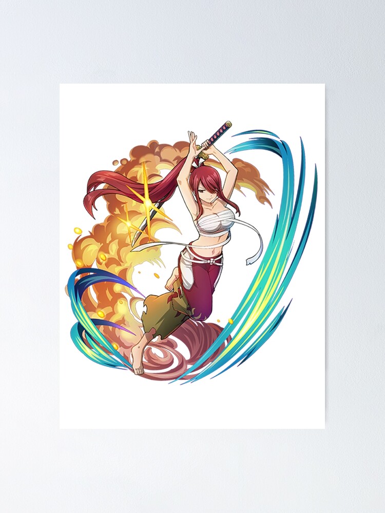 Póster «Erza Scarlet Natsu Dragneel Fairy Tail Anime, Fairy Tail Dragon ...