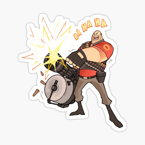 "Heavy Tf2" Sticker for Sale by quinnscartoons | Redbubble