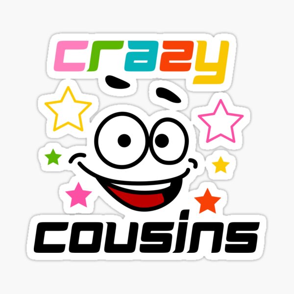 "Crazy Cousins." Sticker for Sale by Errymaxuel | Redbubble