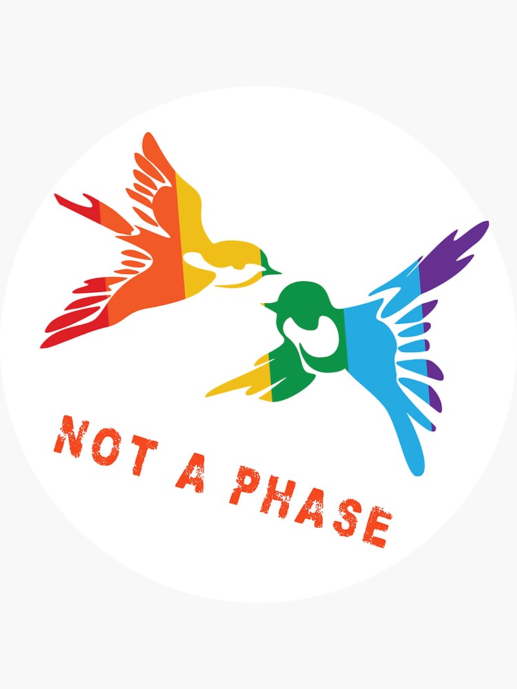 "Not a phase!" Sticker for Sale by Miri-amI | Redbubble