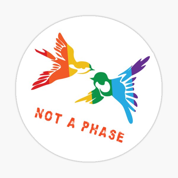 "Not a phase!" Sticker for Sale by Miri-amI | Redbubble