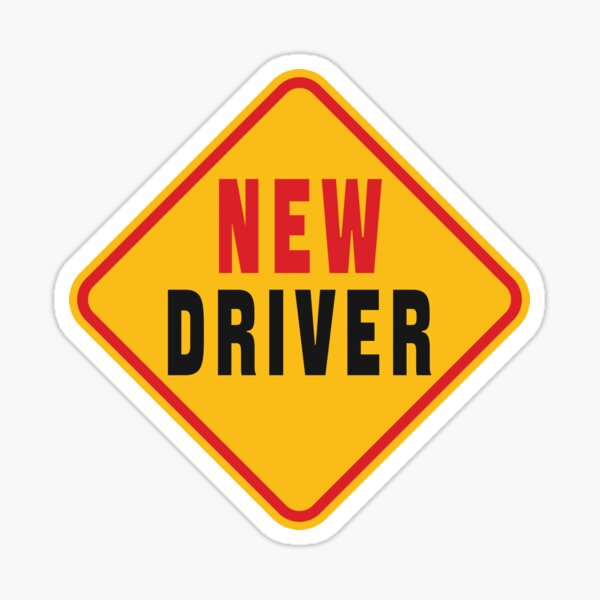 "Student Driver label - New Driver Car" Sticker for Sale by VBNART ...