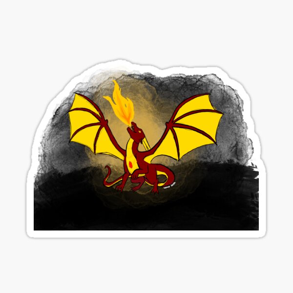 "Fire Dragon" Sticker for Sale by DragonBorne | Redbubble