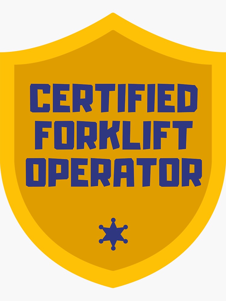 "Certified Forklift Operator" Sticker for Sale by Weights4days | Redbubble