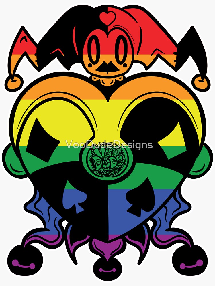 "Pride Jester" Sticker for Sale by VooDudeDesigns | Redbubble
