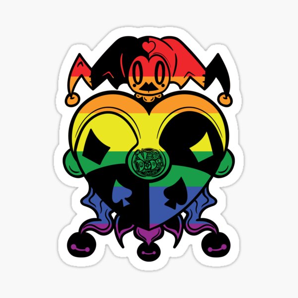 "Pride Jester" Sticker for Sale by VooDudeDesigns | Redbubble