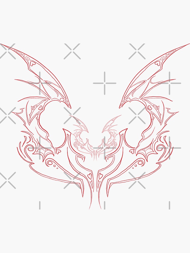 "Cyber sigilism red" Sticker for Sale by TheKorozOutlet | Redbubble