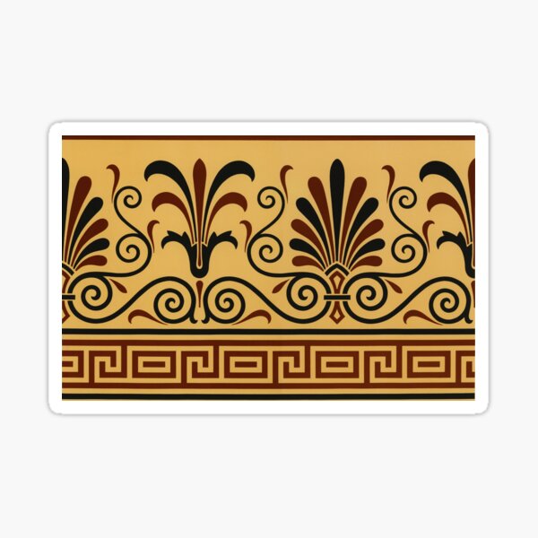 "Classic Greek Design" Sticker for Sale by ArtMeetsPizza | Redbubble