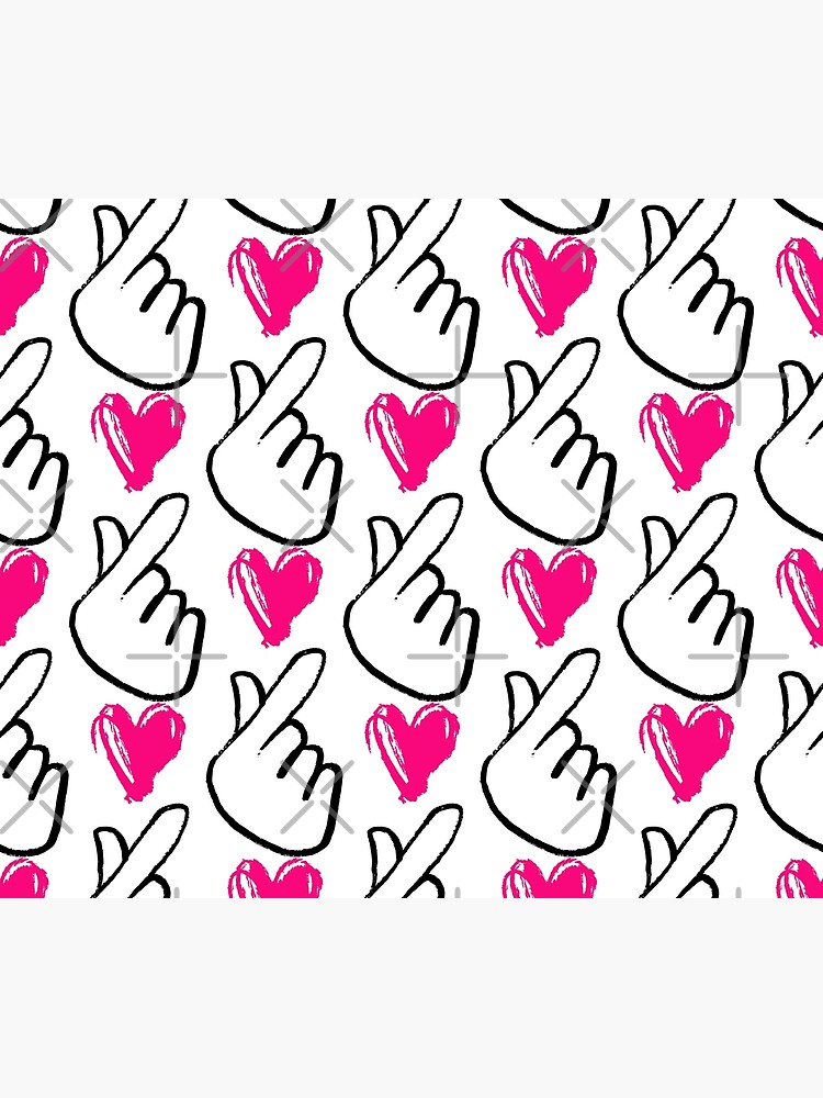 Manta «Corazón de dedo coreano, signo de amor coreano, símbolo de mano ...