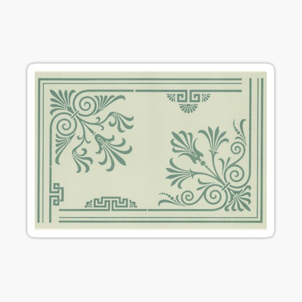 "Classic Greek Green Design " Sticker for Sale by ArtMeetsPizza | Redbubble
