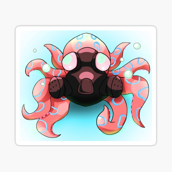 "Blue Ringed Mask Octopus - Red" Sticker for Sale by stormtasty | Redbubble
