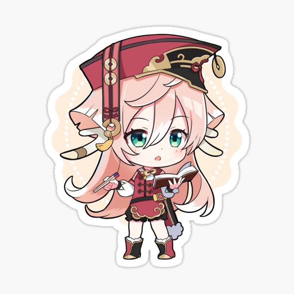 "Yanfei Chibi Genshin Impact" Sticker by olivialewis23 | Redbubble