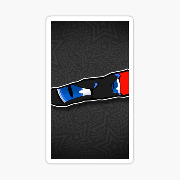 "Morgana Battle Cut In Against Grey Star Background" Sticker for Sale ...