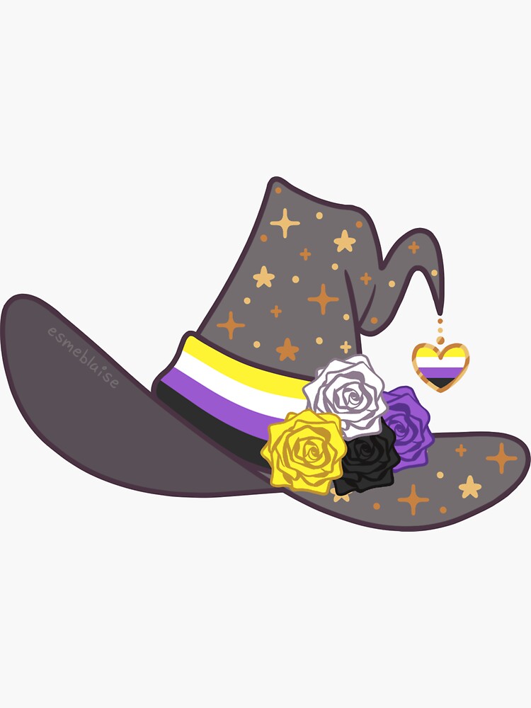 "Witch Non Binary Pride" Sticker for Sale by esmeblaise | Redbubble
