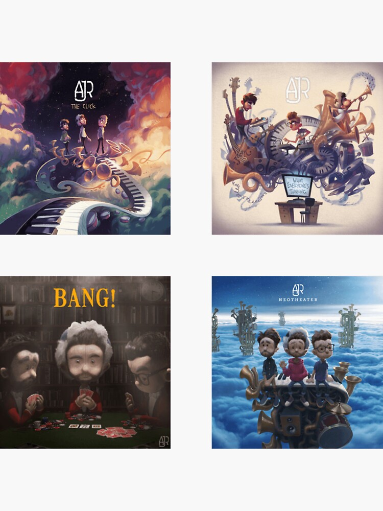 "AJR Album Pack Classic" Sticker for Sale by KimHolleyn | Redbubble
