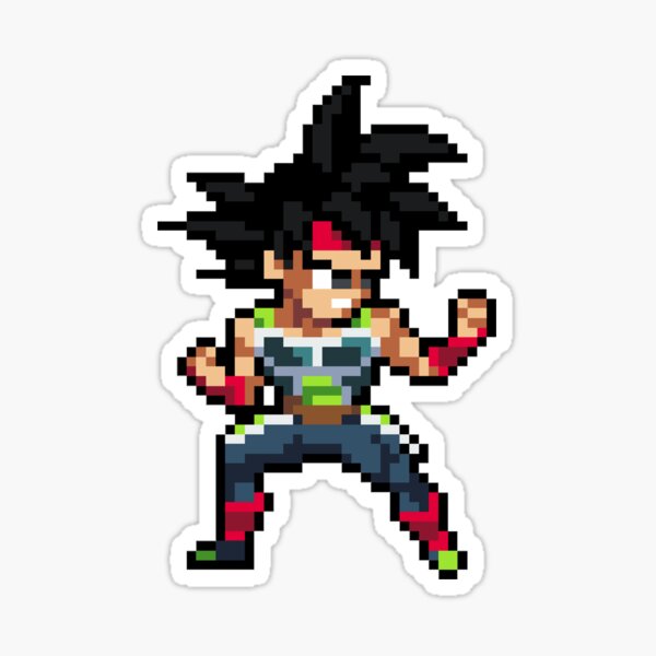"Bardock HQ Pixel Edition" Sticker for Sale by adventfan | Redbubble