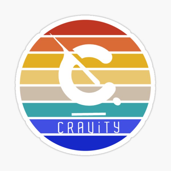 "Cravity Logo Vintage " Sticker for Sale by ZeiaShops | Redbubble