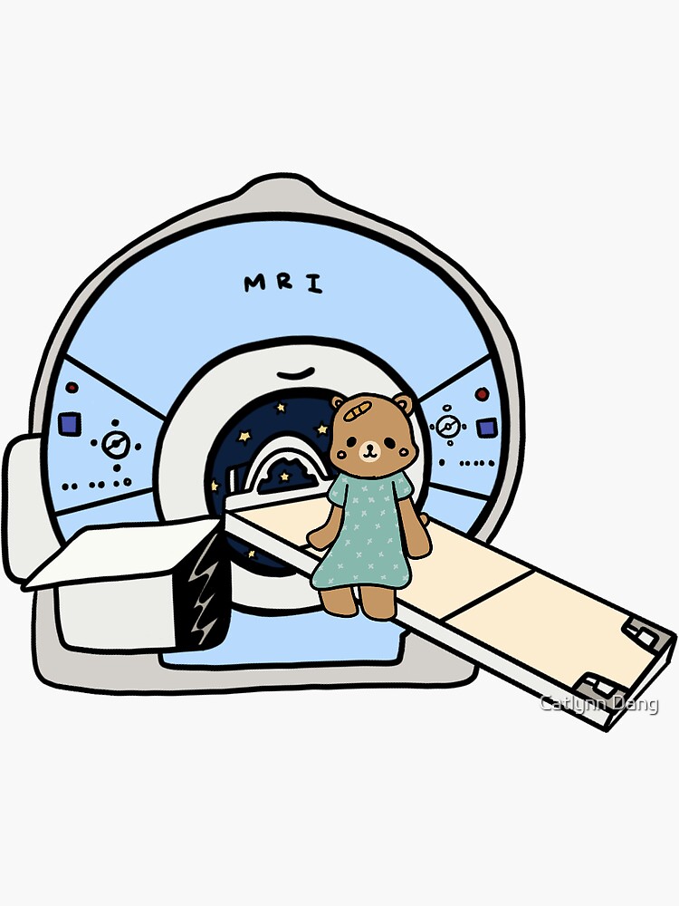 "MRI Machine with Teddy " Sticker for Sale by c4tlynn | Redbubble