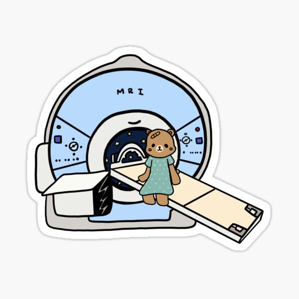 "MRI Machine with Teddy " Sticker for Sale by c4tlynn | Redbubble