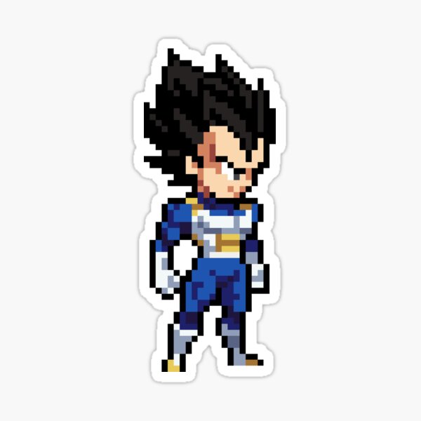 "Vegeta Cell Saga Base HQ Pixel Edition" Sticker for Sale by adventfan | Redbubble