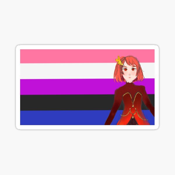 "SynthV Chiyu Genderfluid Flag " Sticker for Sale by TooCuteHolli ...