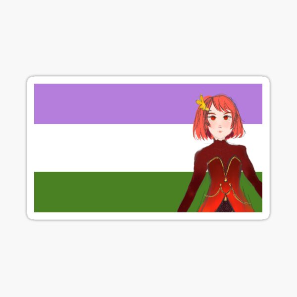 "SynthV Chiyu Genderqueer Flag " Sticker for Sale by TooCuteHolli ...
