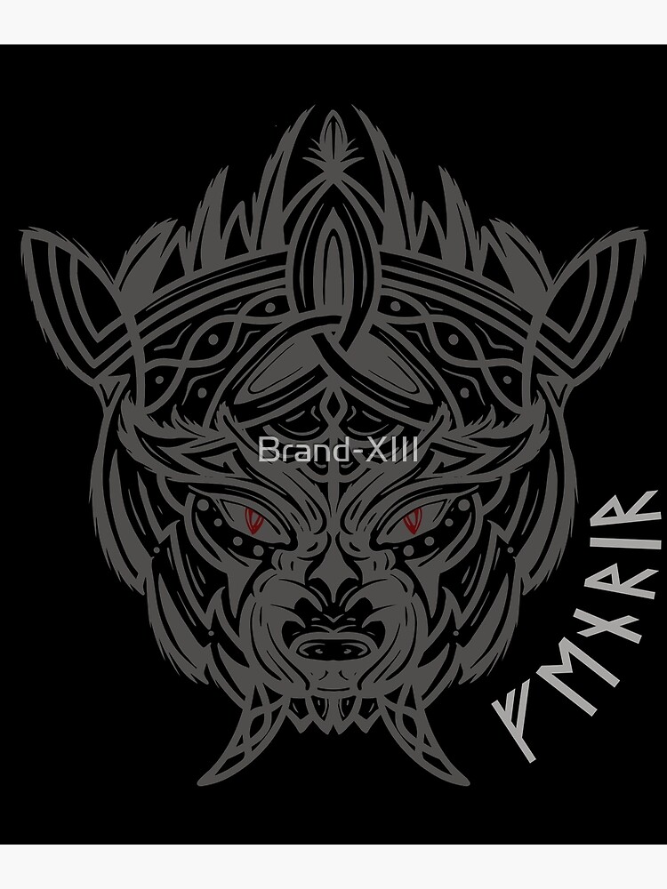 Póster «Lobo Fenris Lobo Vikingo Fenrir» de Brand-XIII | Redbubble