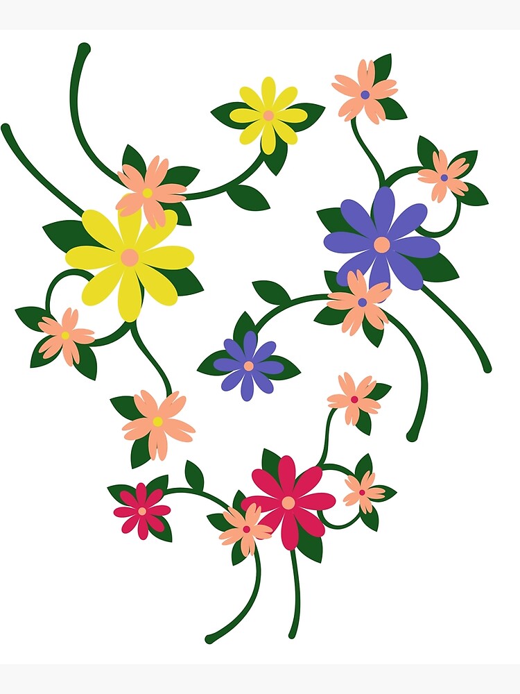 "cute flower art" Poster for Sale by Nihashop | Redbubble