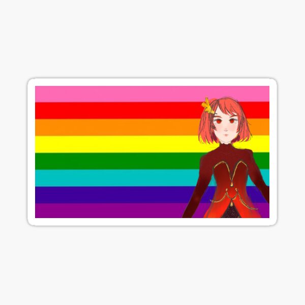"SynthV Chiyu Gilbert Baker Pride Flag " Sticker for Sale by ...