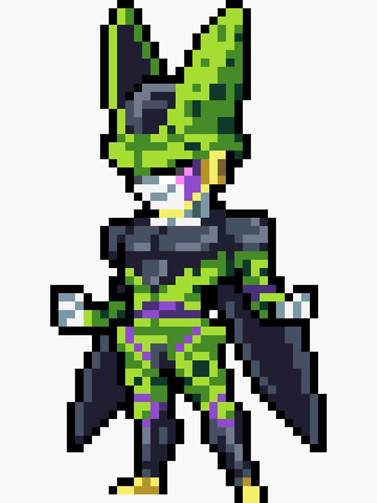 " Perfect Cell HQ Pixel Edition" Sticker for Sale by adventfan | Redbubble