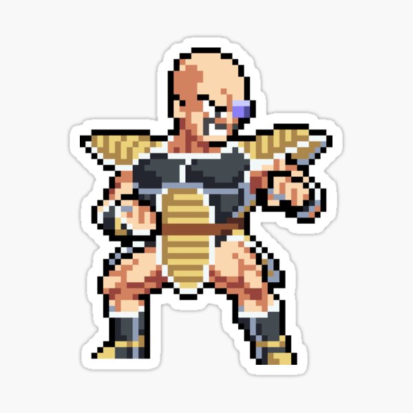 "Nappa Saiyan Saga HQ Pixel Edition" Sticker by adventfan | Redbubble