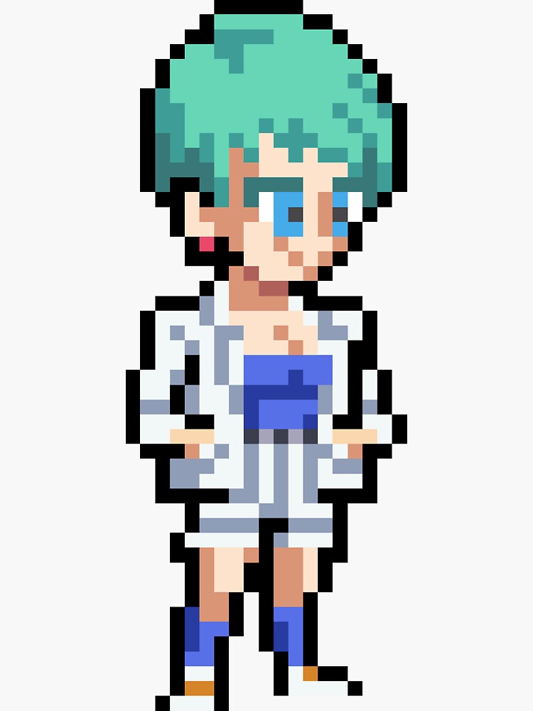 "Bulma Saiyan Saga HQ Pixel Edition" Sticker for Sale by adventfan ...