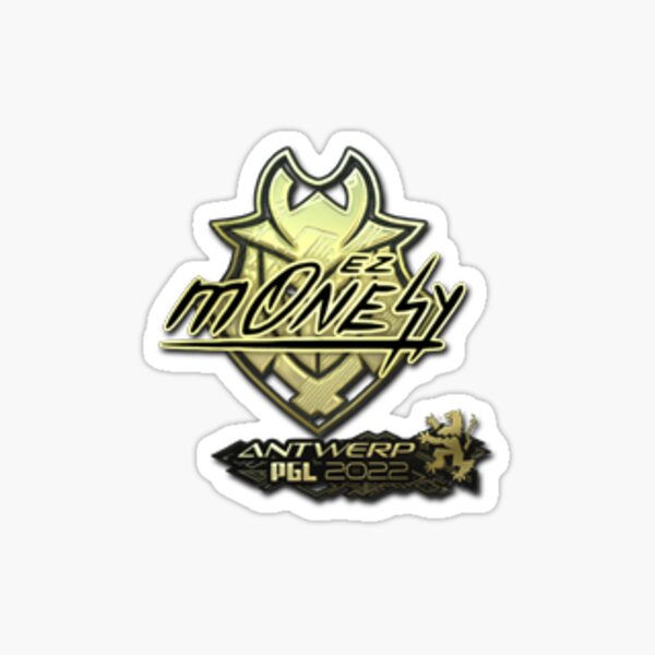 "Monesy Antwerp 2022 gold" Sticker for Sale by Amigo6549 | Redbubble