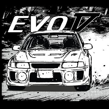 "LAN EVO INITIAL D EVO V EVO 5 4G63 POWER SLIDE DRIFT ANIME STYLE ...