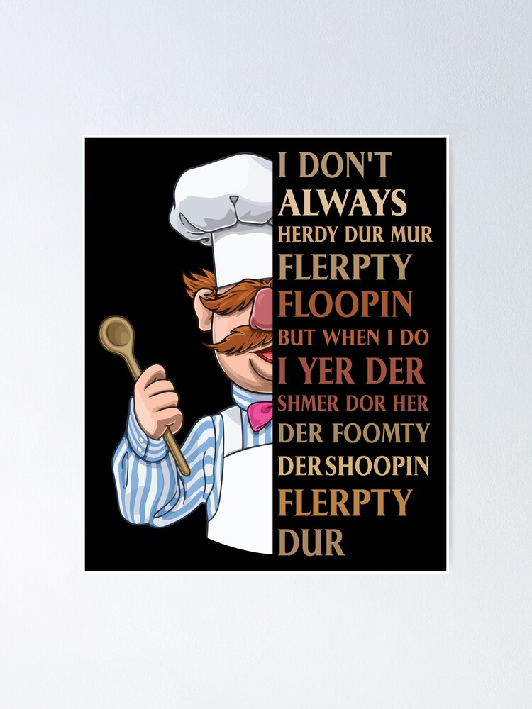"Vintage Vert Der Ferk Swedish Chef" Poster for Sale by StewartLehner ...