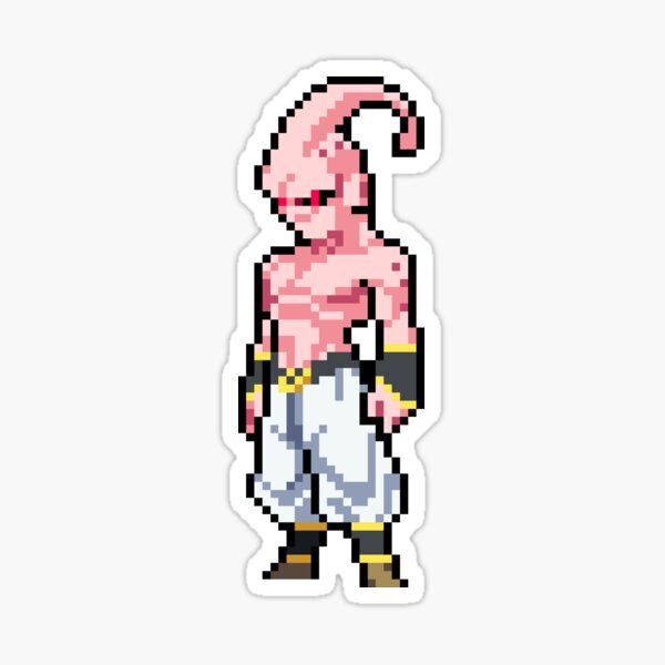 "Majin Buu Super HQ Pixel Edition" Sticker for Sale by adventfan ...