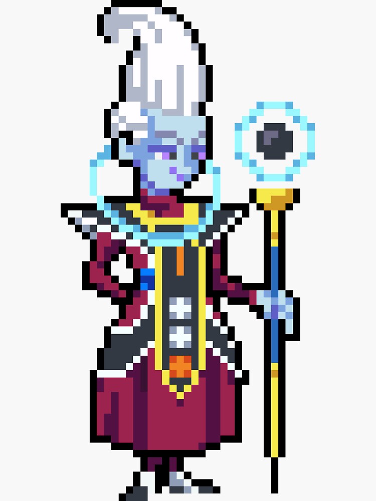 "Whis HQ Pixel Edition" Sticker for Sale by adventfan | Redbubble