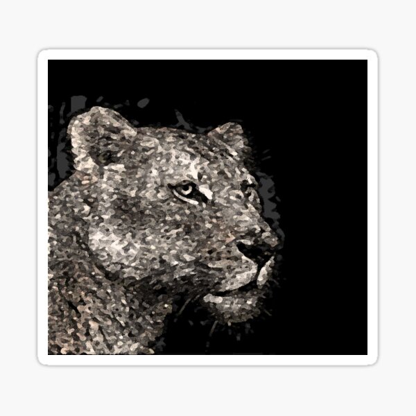 "Lioness" Sticker for Sale by ROPATROKOLA | Redbubble