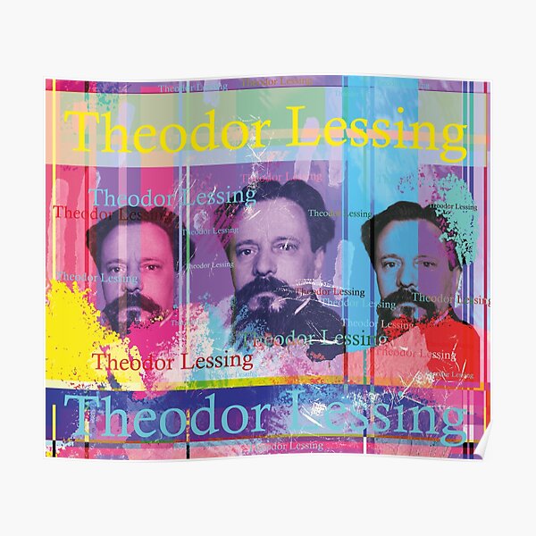 Póster «Hermoso retrato de Theodor Lessing, hermoso collage para ...