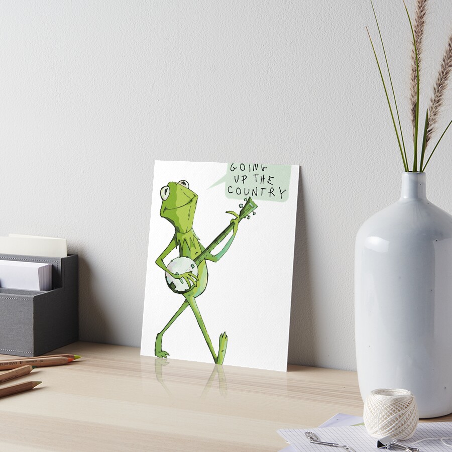 "Kermit Sings Canned Heat Going Up The Country" Art Board Print by ...