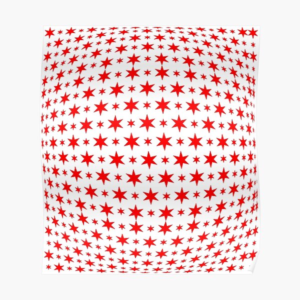 "six pointed star Red Color" Poster for Sale by WSShopArt21 | Redbubble