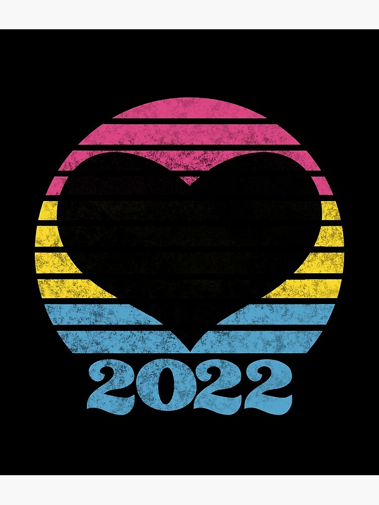 Lámina fotográfica «2022 Pan Pride Flag Inspirado Retro Sunset con ...