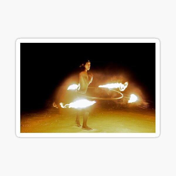 "Fire dancer" Sticker for Sale by indiafrankk | Redbubble