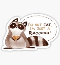 Fat Raccoon: Stickers | Redbubble