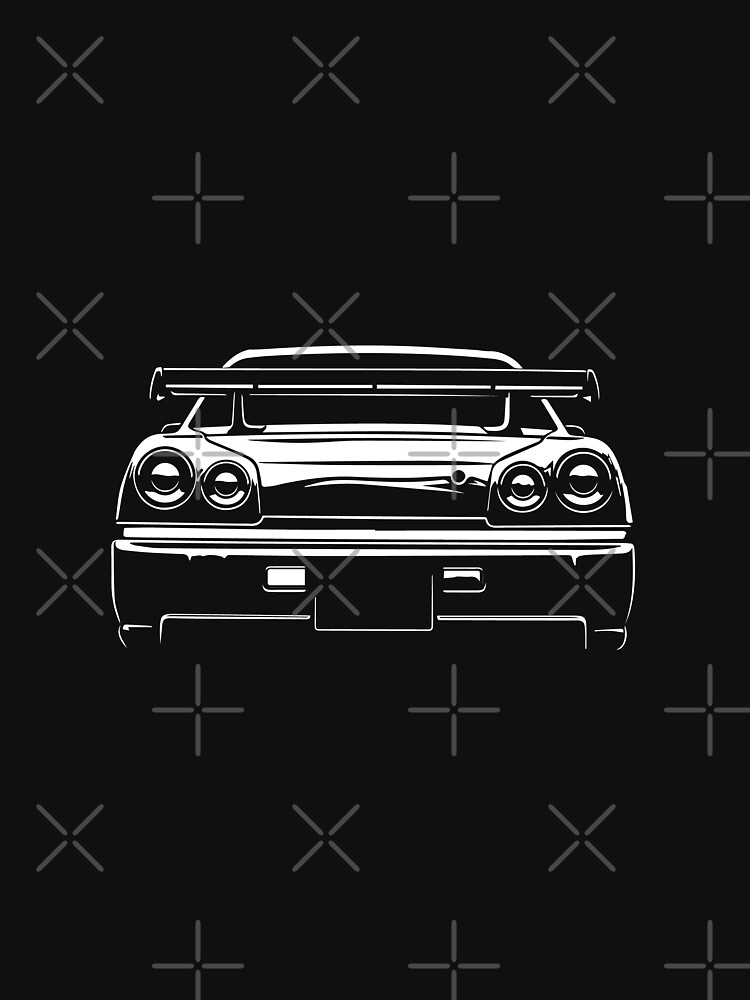 "Nissan Skyline GTR R34 V Spec Sketch Front Bumber" T-shirt for Sale by ...