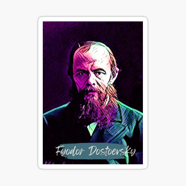 "Fyodor Dostoevsky Artwork " Sticker for Sale by Suyogsonar25 | Redbubble