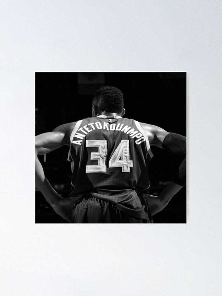 "Giannis Antetokounmpo - Black/White" Poster by WilliamHarde | Redbubble