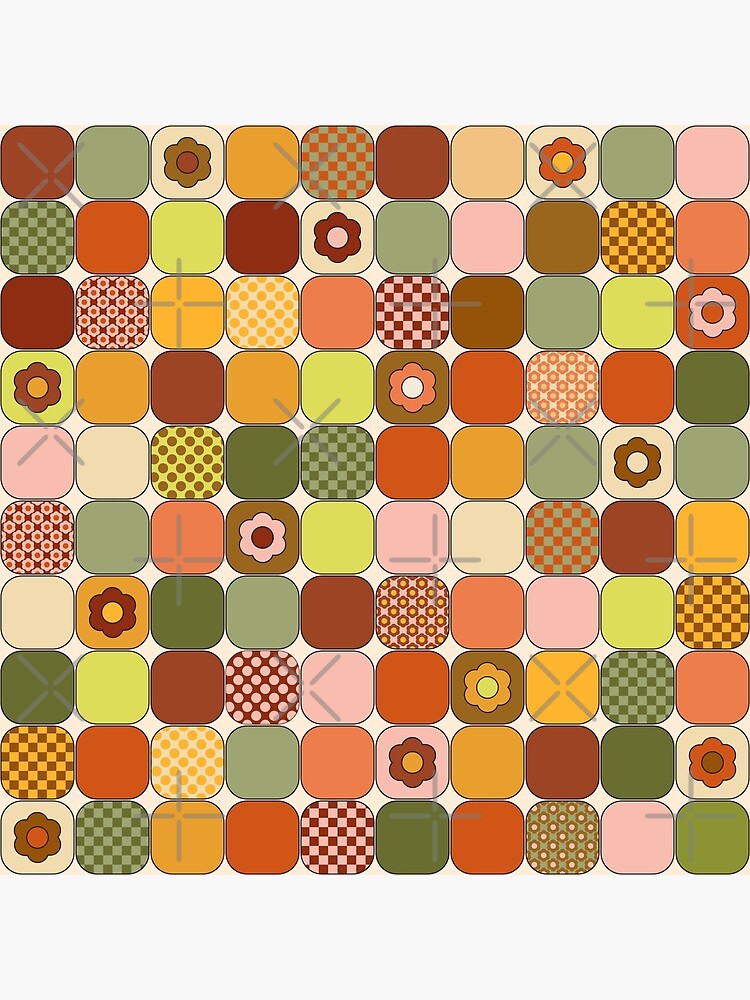 "70s disco floor tile" Poster for Sale by FrancesPoff | Redbubble