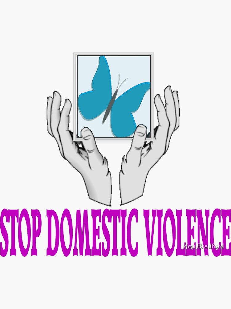 "Stop Domestic Violence Designs" Sticker by KenBradford | Redbubble