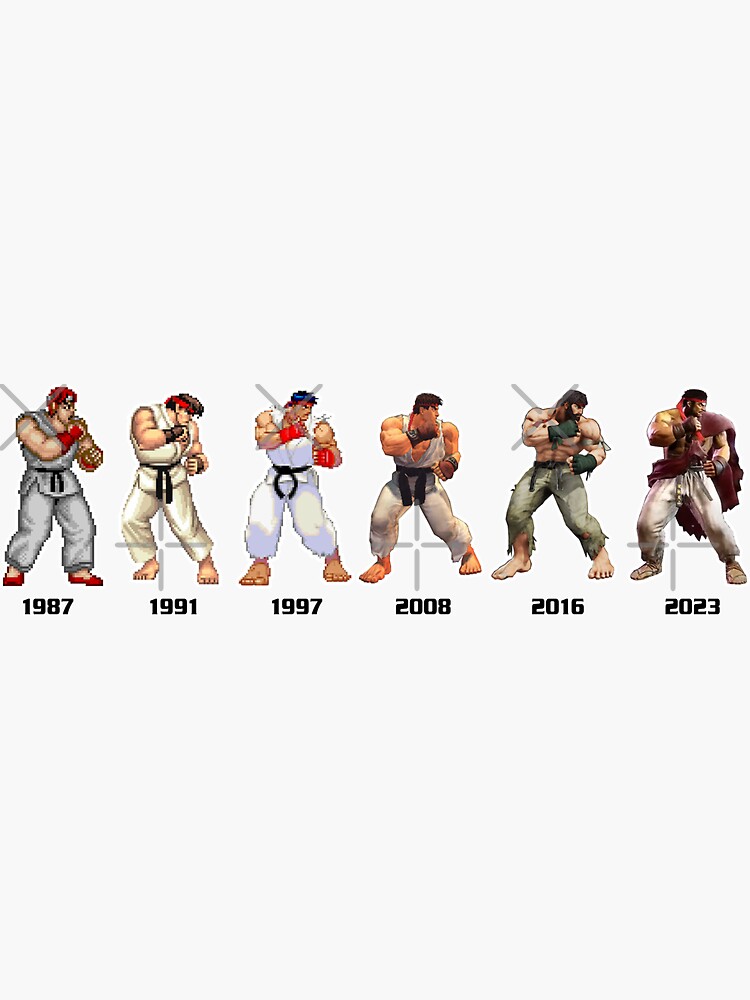 "Ryu Evolution" Sticker for Sale by Daniel Shaw | Redbubble